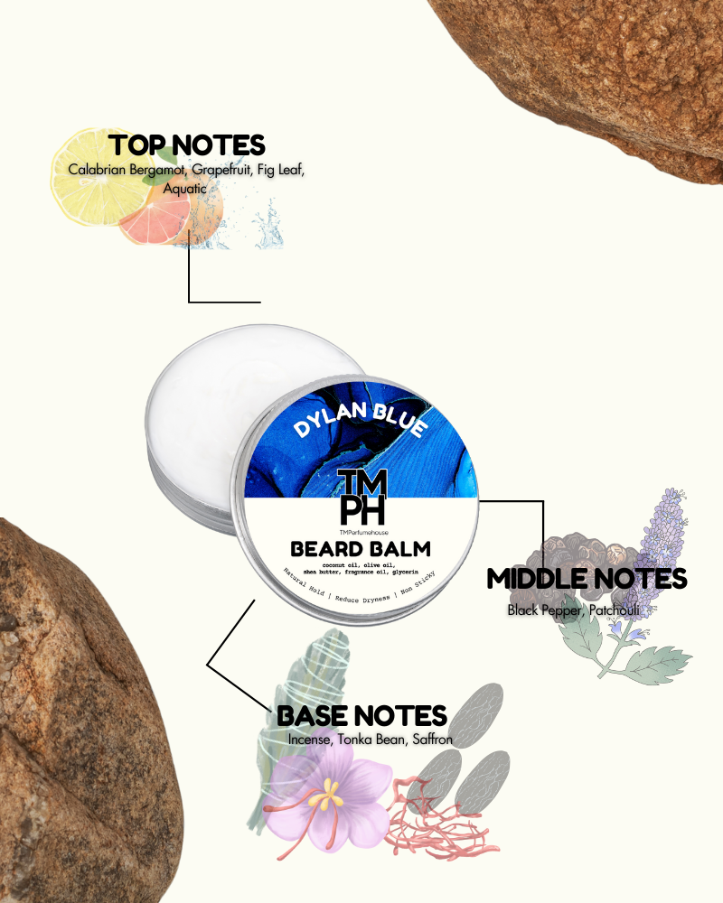Dylan Blue luxury beard balm | Modern Aquatic Grooming – TM Perfume House