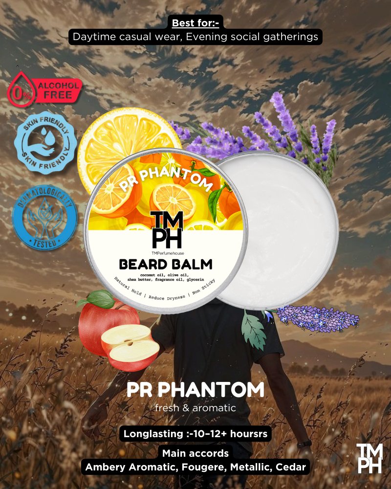 PR PHANTOM | Premium Beard Balm – 10+ Hour Freshness & Styling - Inspi ...
